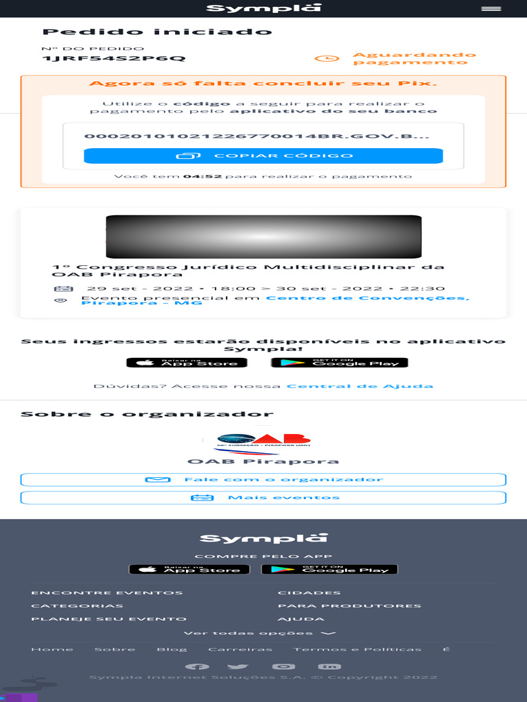 Checkout - Sympla | PDF