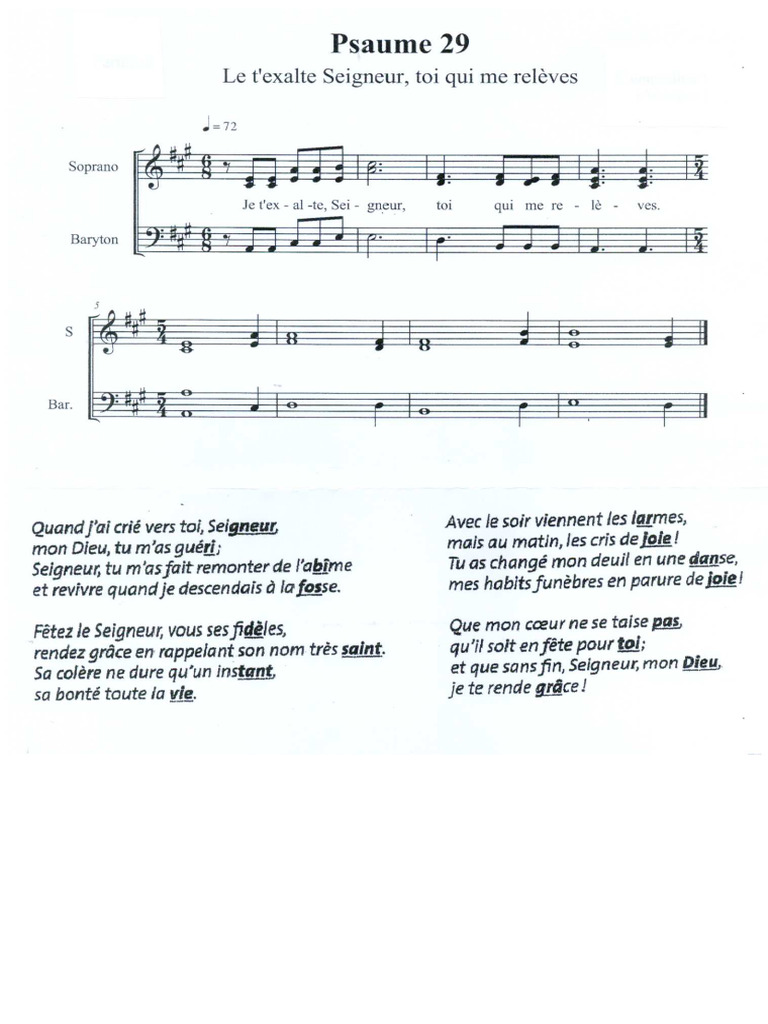 Psaume_29 | PDF