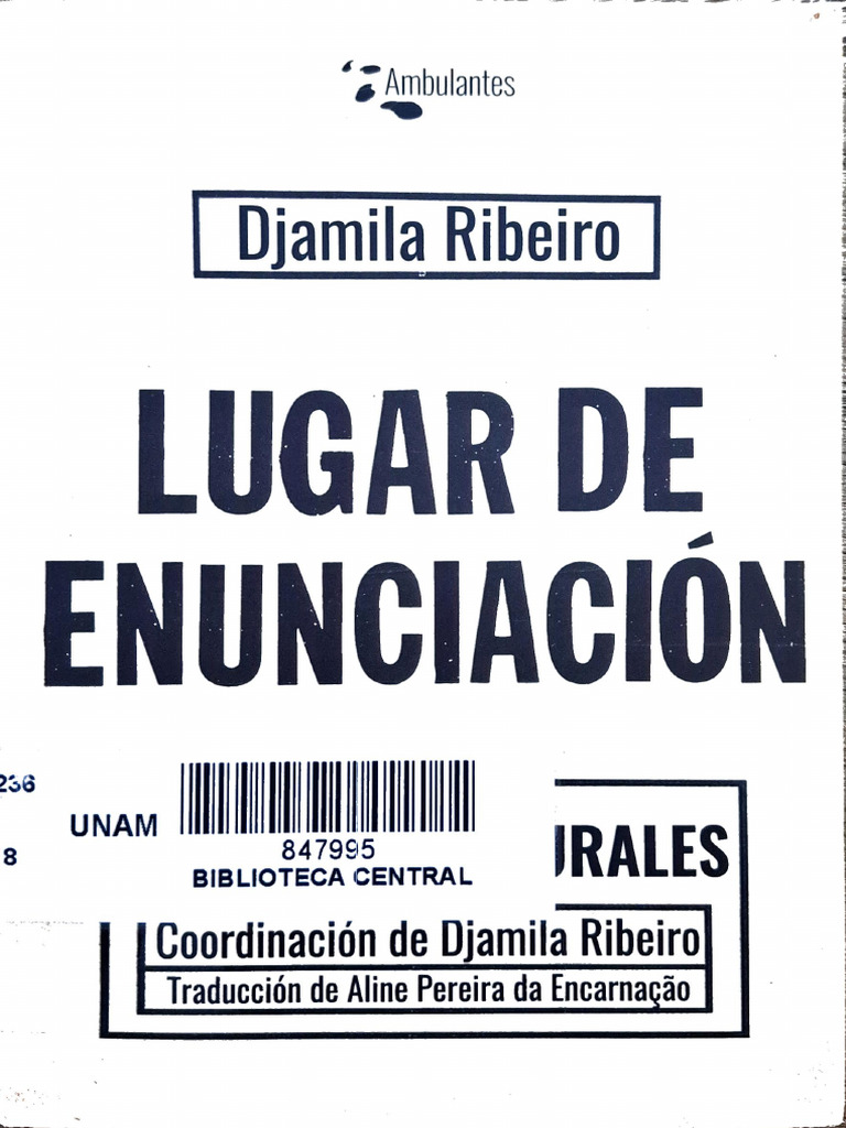 Lugar de Enunciación Djamila Ribeiro (Ed 2020) | PDF