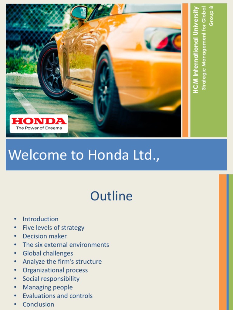 Honda Strategy Presentation | PDF | Honda | Strategic Management