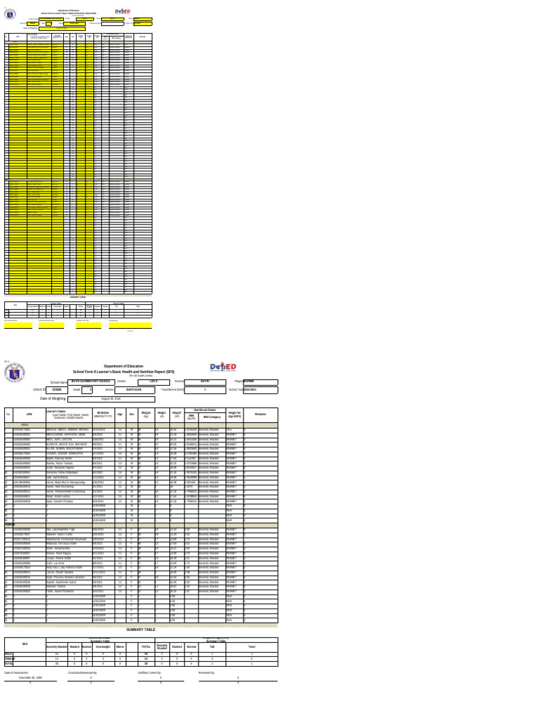Nutritional_Status_SF8_by_Teacher_Ling | PDF | Human Appearance ...