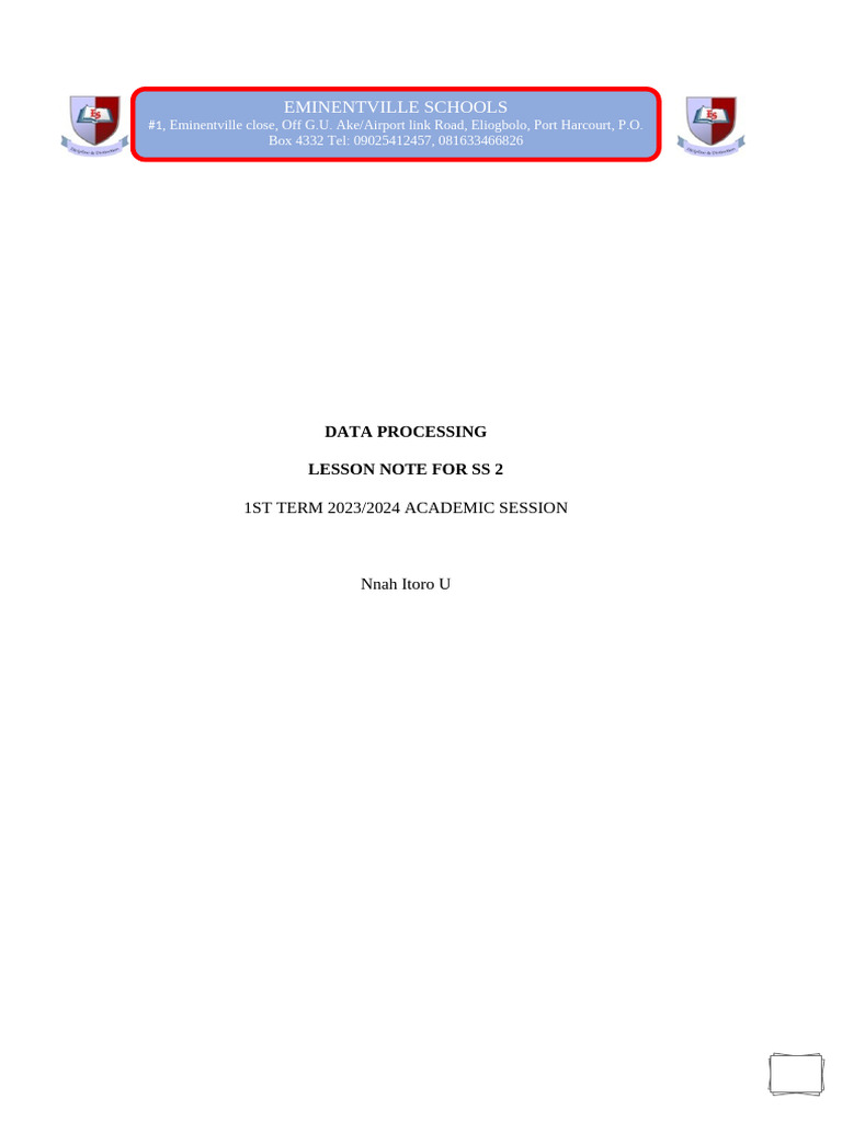 Level 11 Data Processing - Note 2 | PDF | Relational Database | Databases