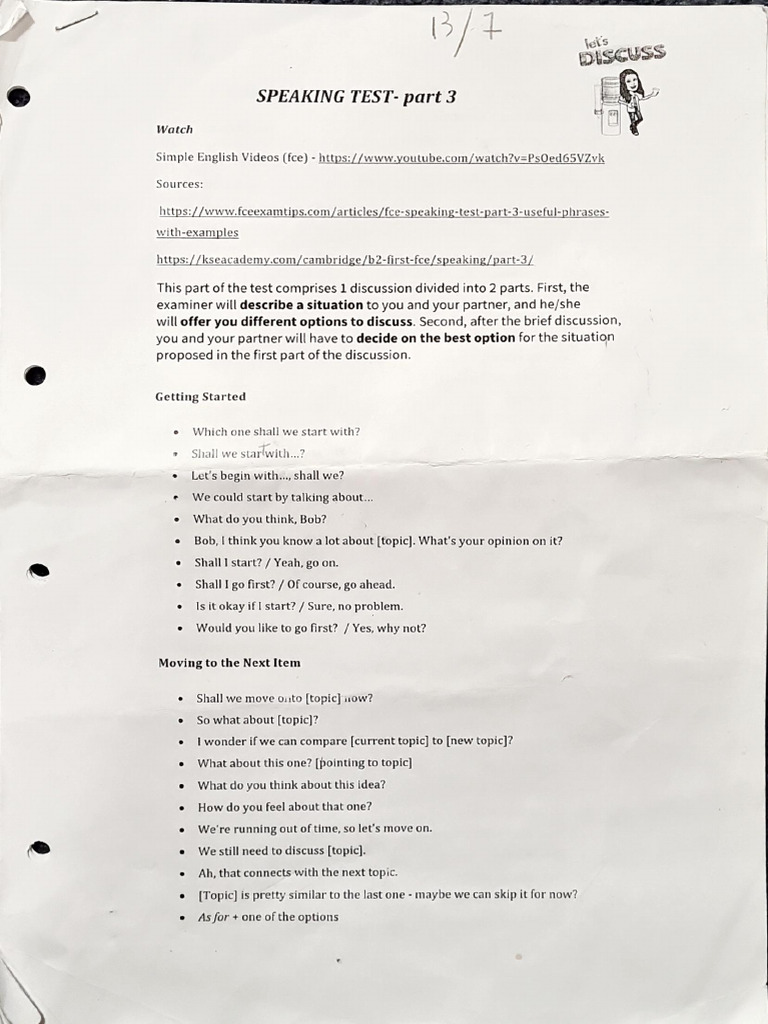 FCE PART 3 (1) | PDF