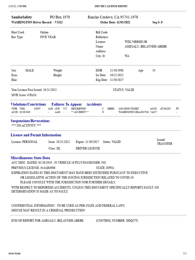 License Report California | PDF | Driver's License | Justice