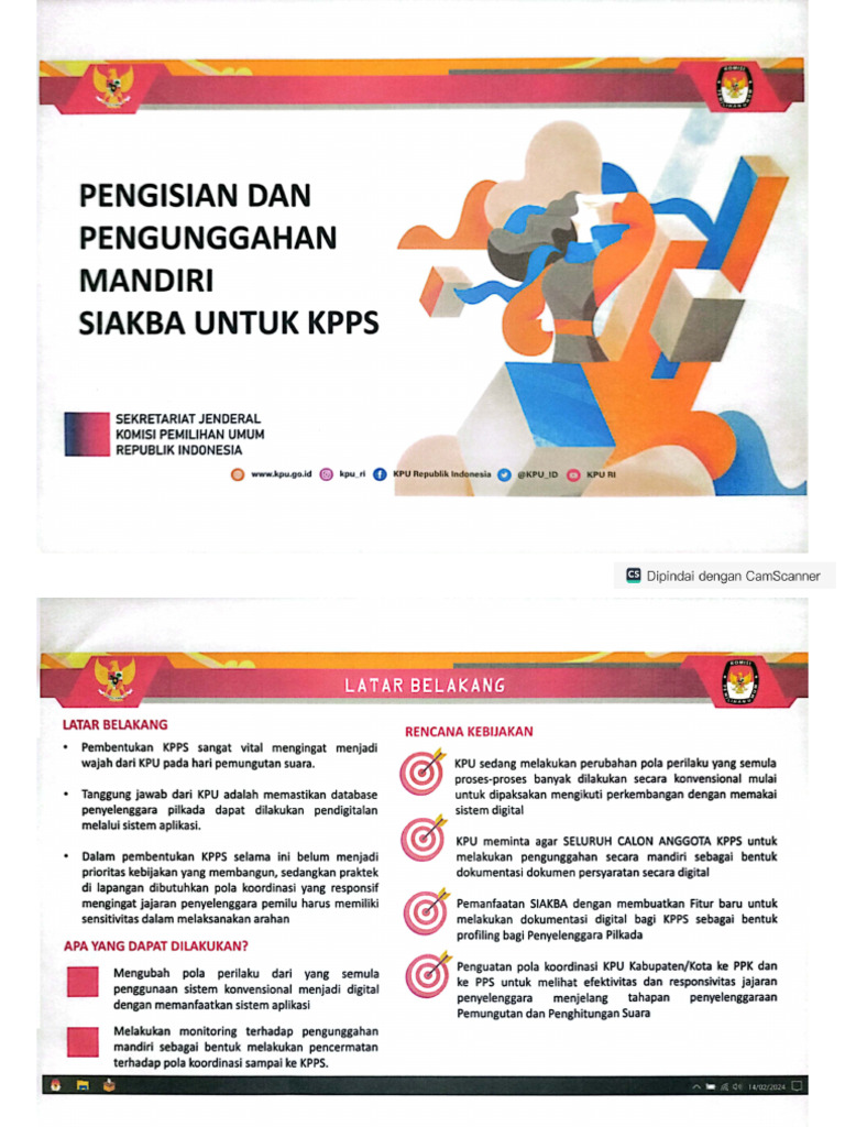 Pengisian Dan Pengunggahan Mandiri Siakba Untuk Kpps | PDF