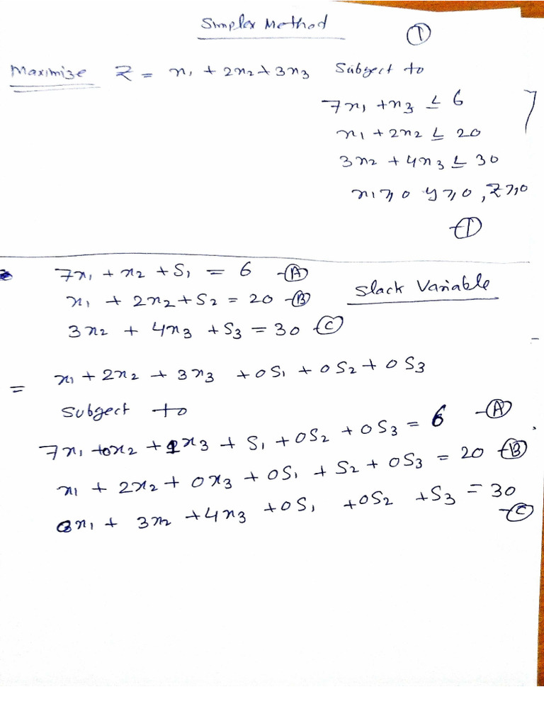 Simplex Method (Questions Practice) | PDF