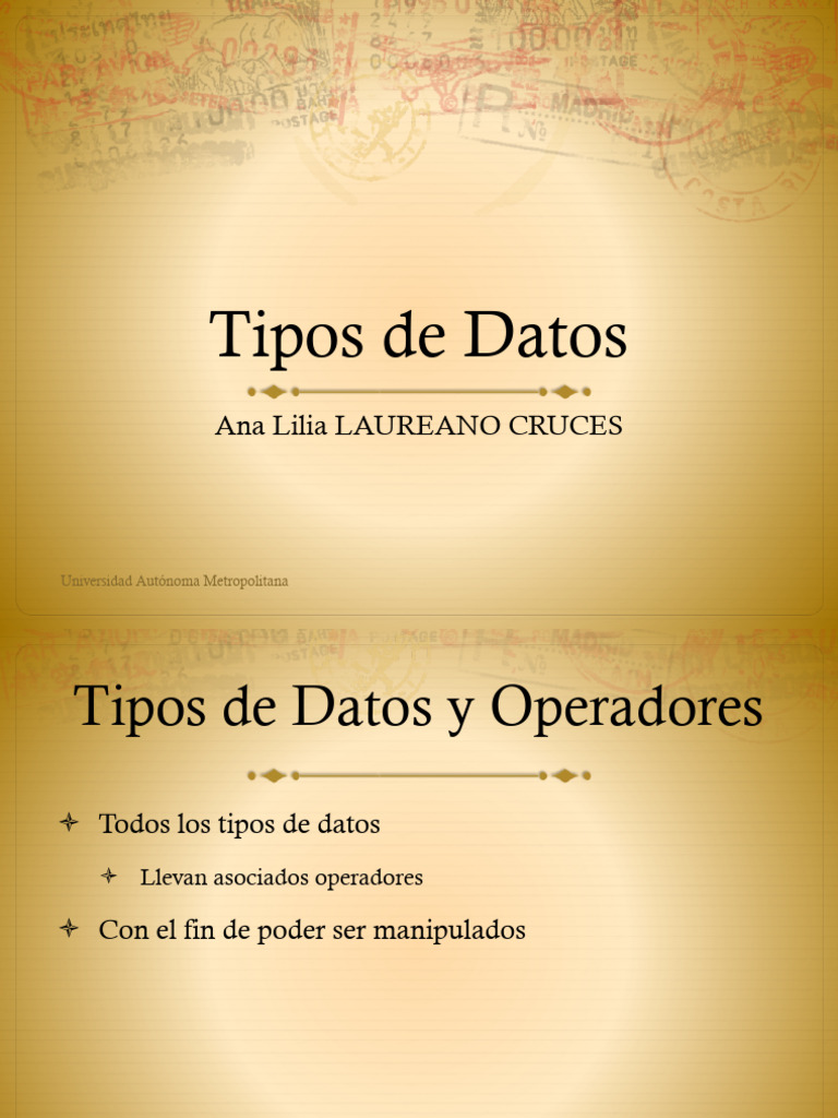 Tipos de Datos | PDF