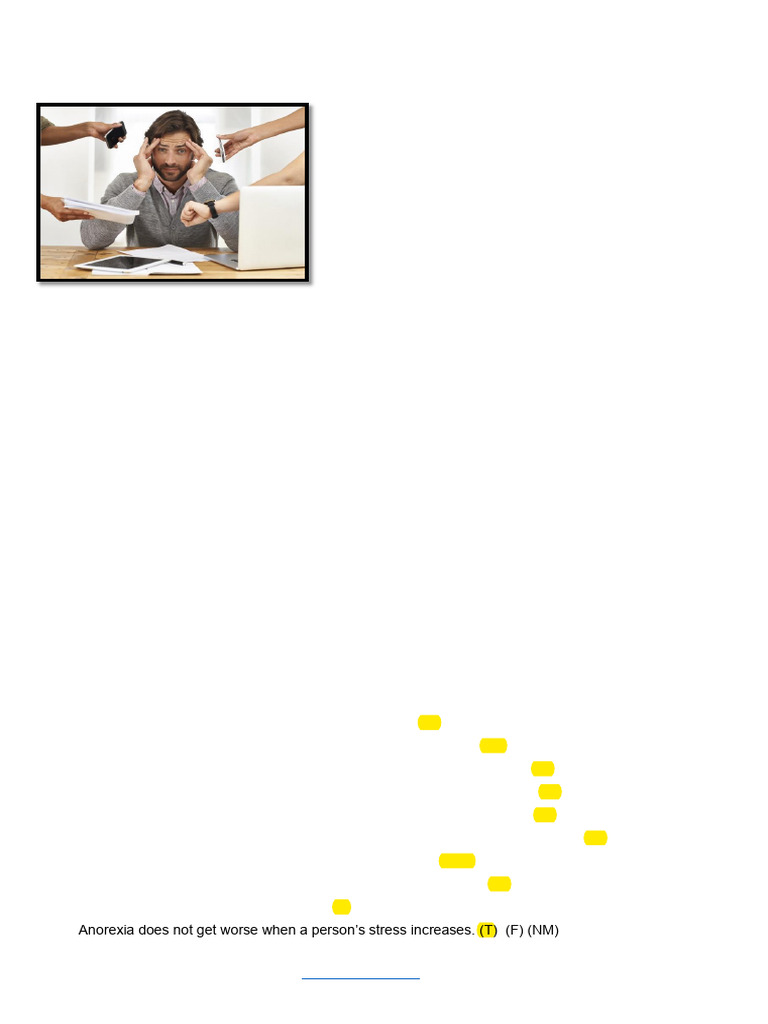 Stress Reading Task Reading Comprehension Exercises - 105292 | PDF ...