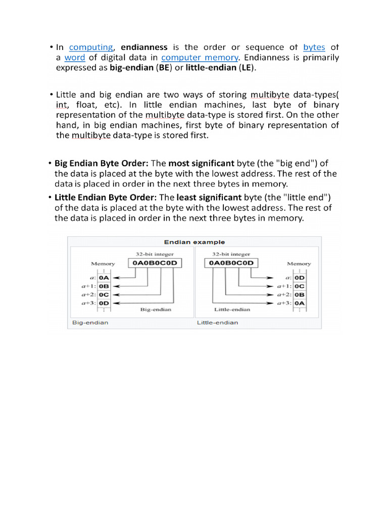 Big Endian&Little Endian | PDF