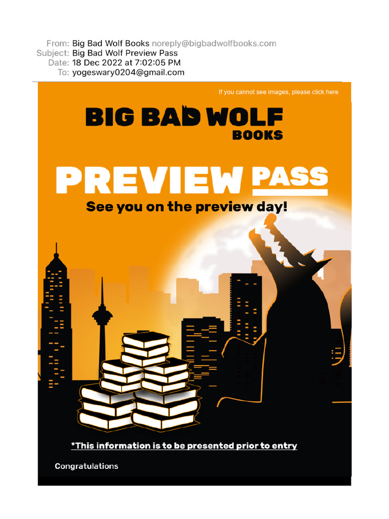 Big Bad Wolf Preview Pass | PDF