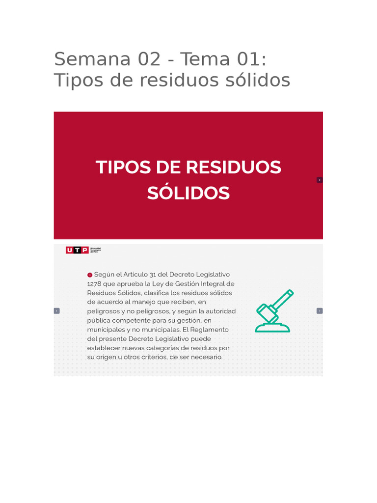 INFOGRAFIA Tema 01 Normativa de Los Residuos Sólidos | PDF