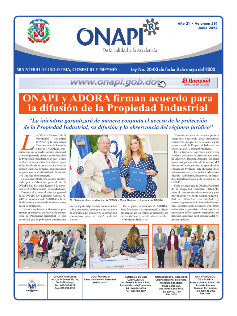 ONAPI Internet 7-6-2022 | PDF | República Dominicana