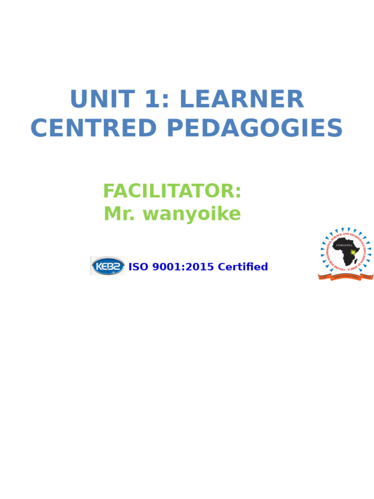 Learner Centred Pedagogy 1 | PDF | Learning | Inquiry Based Learning