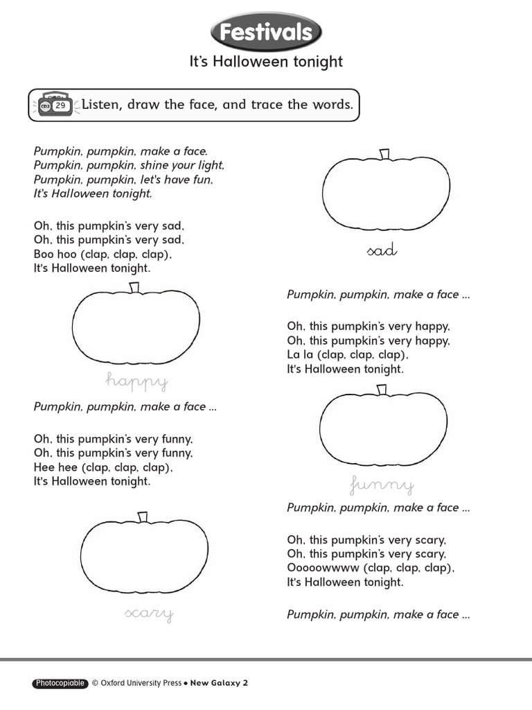 Halloween Song Activities for Kids | PDF