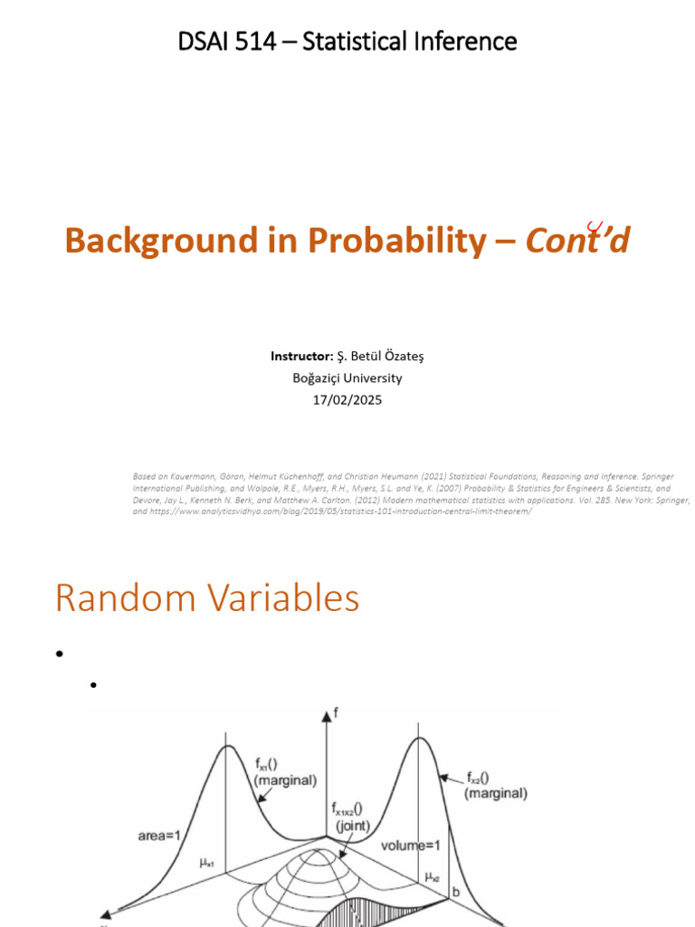 DSAI514-lec1-background-in-prob-part3 | PDF | Probability Density Function | Probability ...
