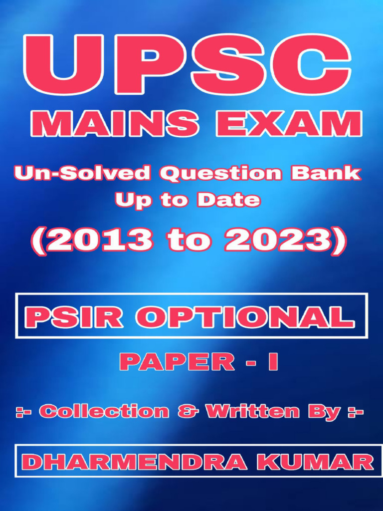 Upsc Psir Question Bank Pap - (Z-Library) - 2 | PDF