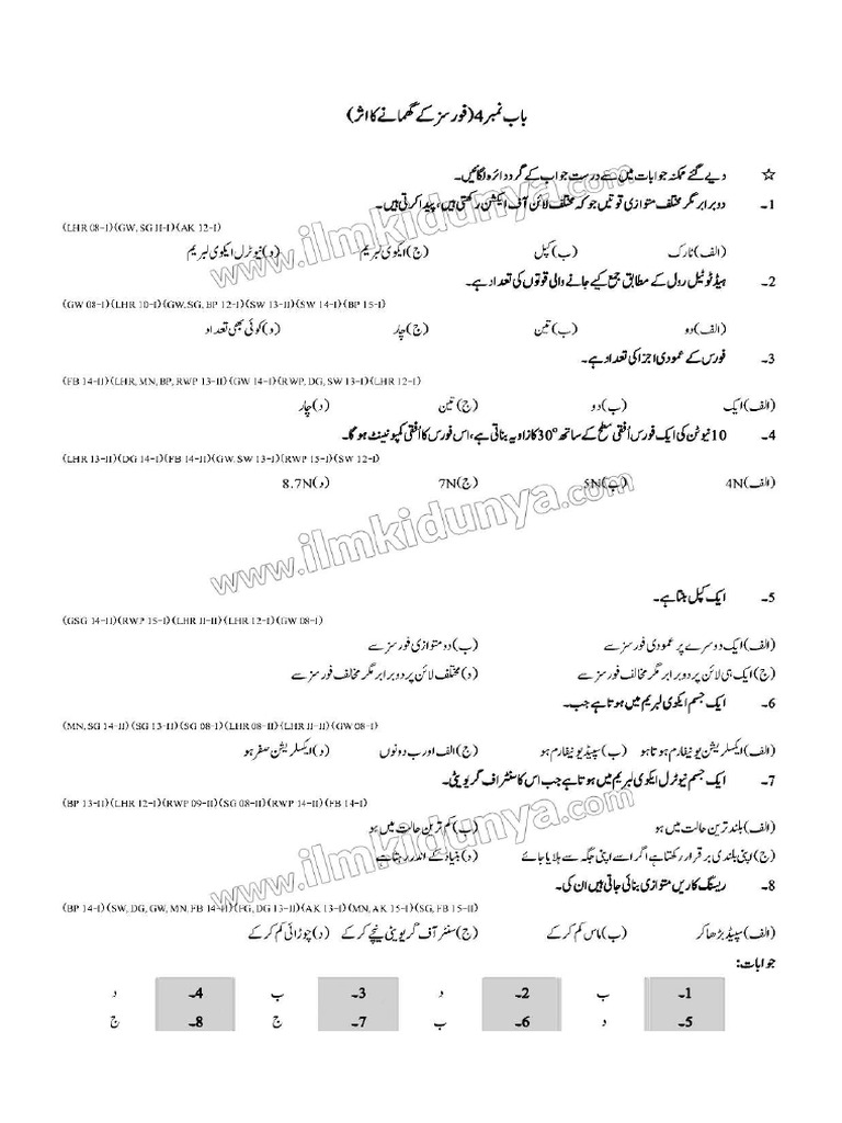 Chapter 5 Urdu Medium Class 9th | PDF