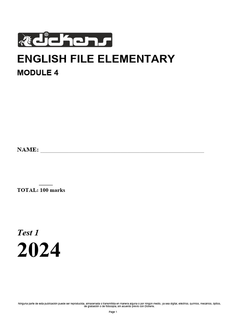 MODULE 4 - EF Elementary (Units 7-9) 2024 | PDF