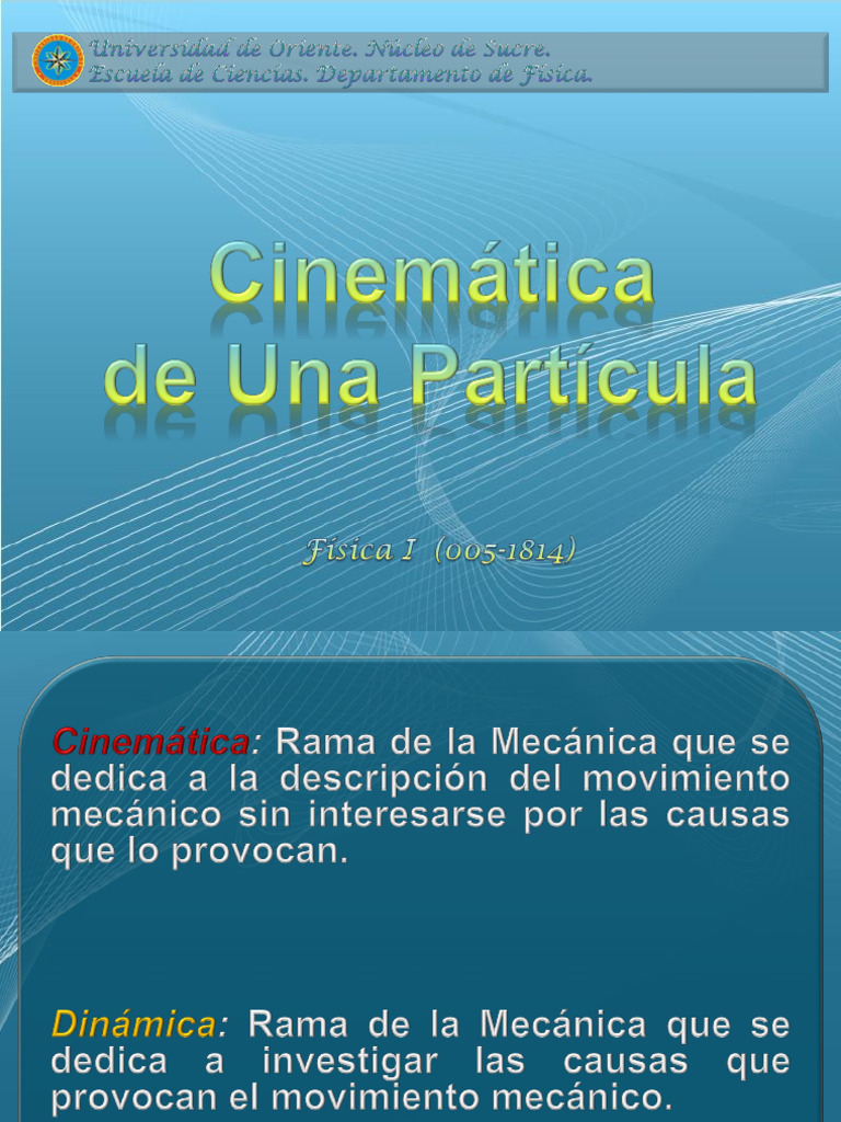 CINEMÁTICA | PDF | Aceleración | Velocidad