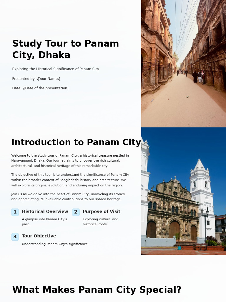 Study Tour To Panam City Dhaka | PDF