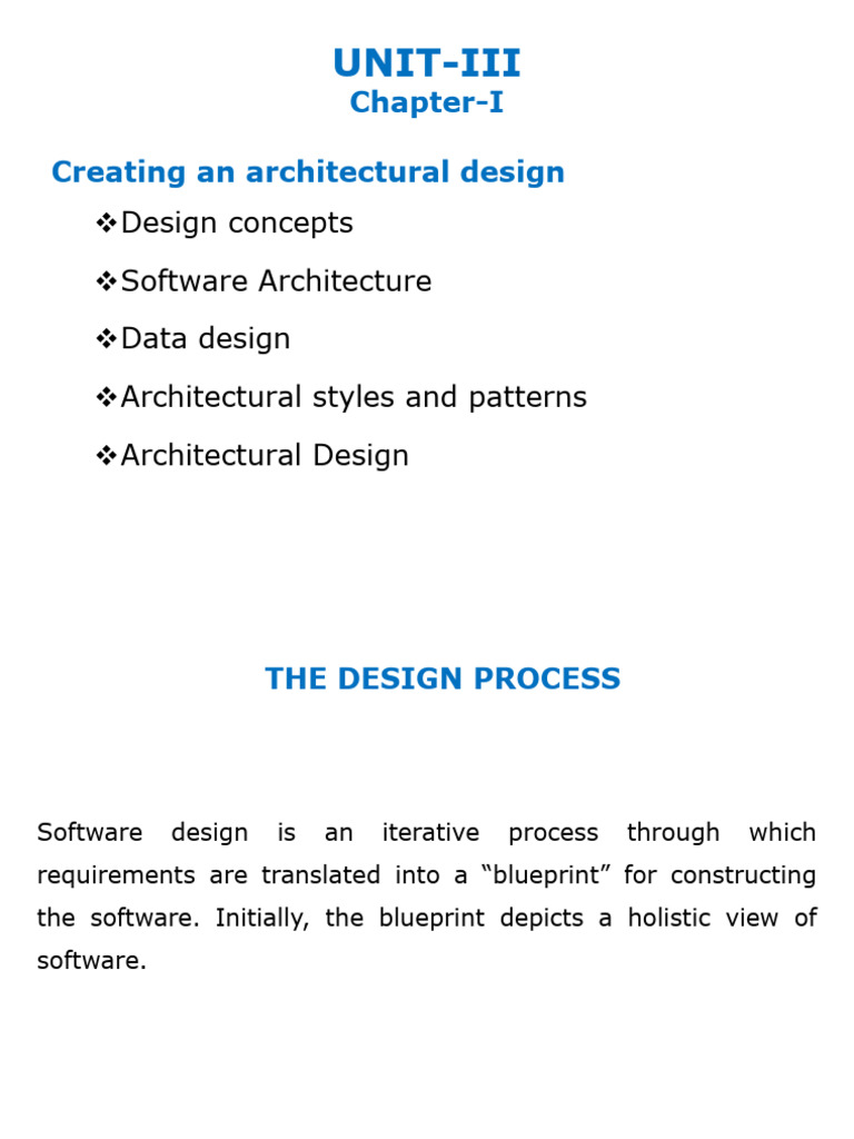 UNIT III Design Concepts | PDF | Abstraction (Computer Science) | System