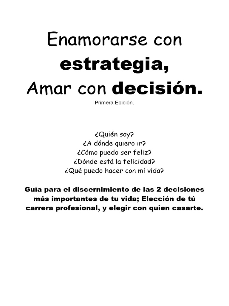 Enamorarse Con Estrategia Amar Con Decis | PDF | Amor | Soledad
