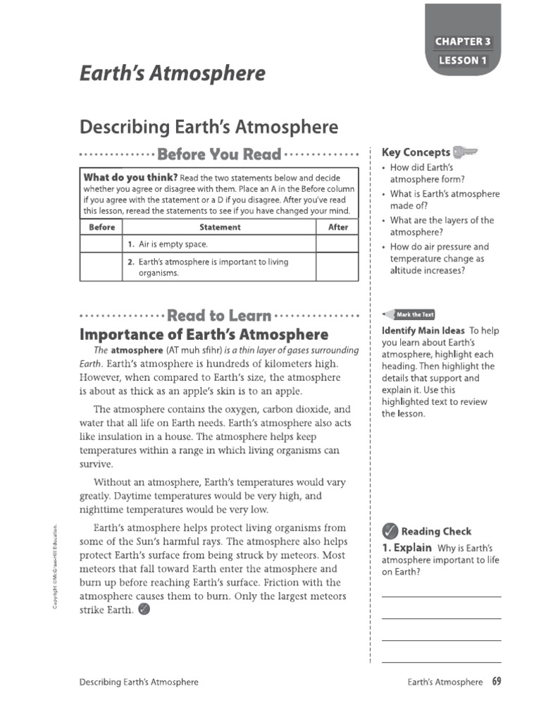 Lesson 3 Describing Earths Atmosphere | PDF