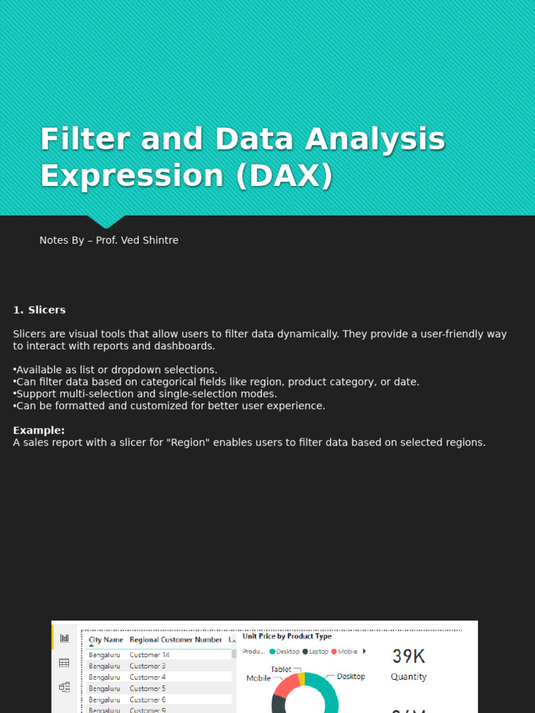 CH 2 Power BI-Filter and Data Analysis Expression (DAX) | PDF | Data Type | Data Analysis