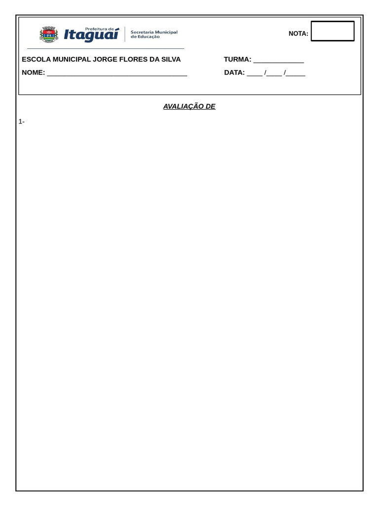 CABEÇALHO PROVA LOGO ATUALIZADO | PDF