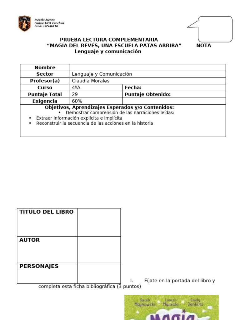 Prueba Magia Del Reves | PDF