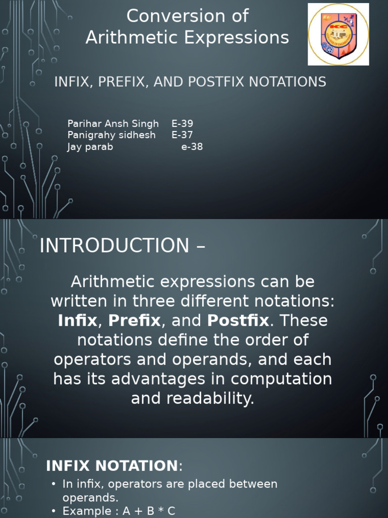 Conversion of Arithmetic Expressions | PDF | Mathematical Logic ...
