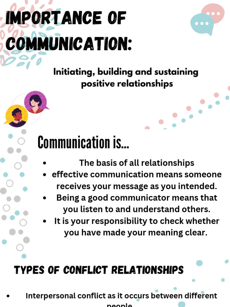 Importance of Communication - gr12 | PDF | Communication | Social ...