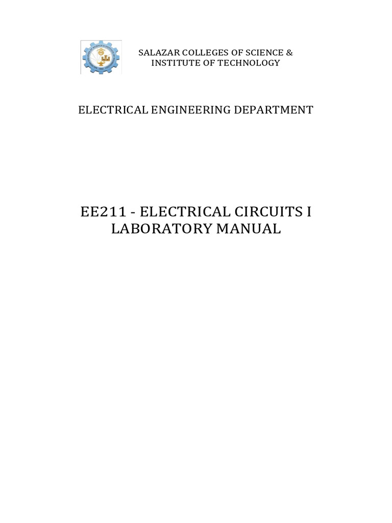 Ee211 CKTS1 Lab | PDF | Series And Parallel Circuits | Resistor
