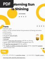 The Morning Sun Is Shining-Olive-Schreiner | PDF | Poetry | Grief