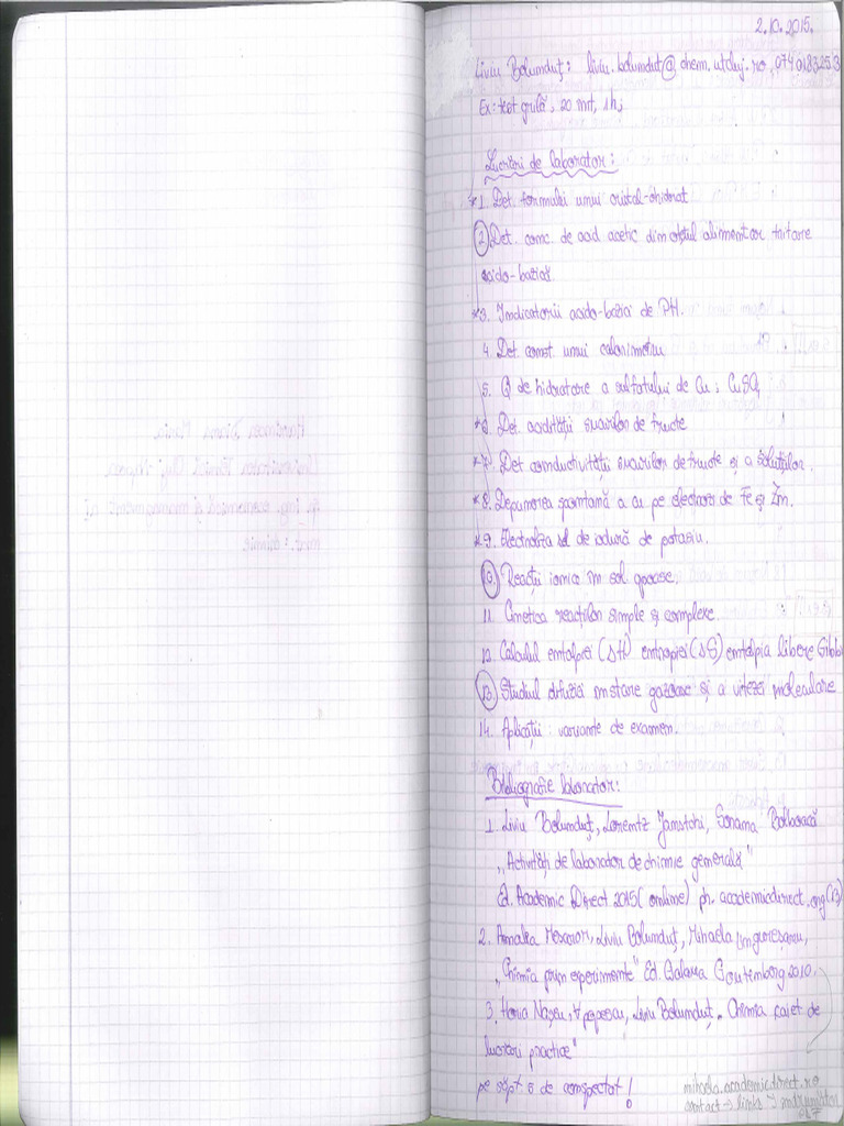 Caiet de Curs Scanat Chimie Anul I | PDF