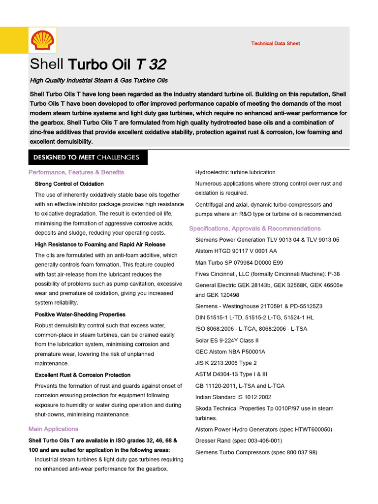 Turbo_Oil_T_32 | PDF | Motor Oil | Turbocharger