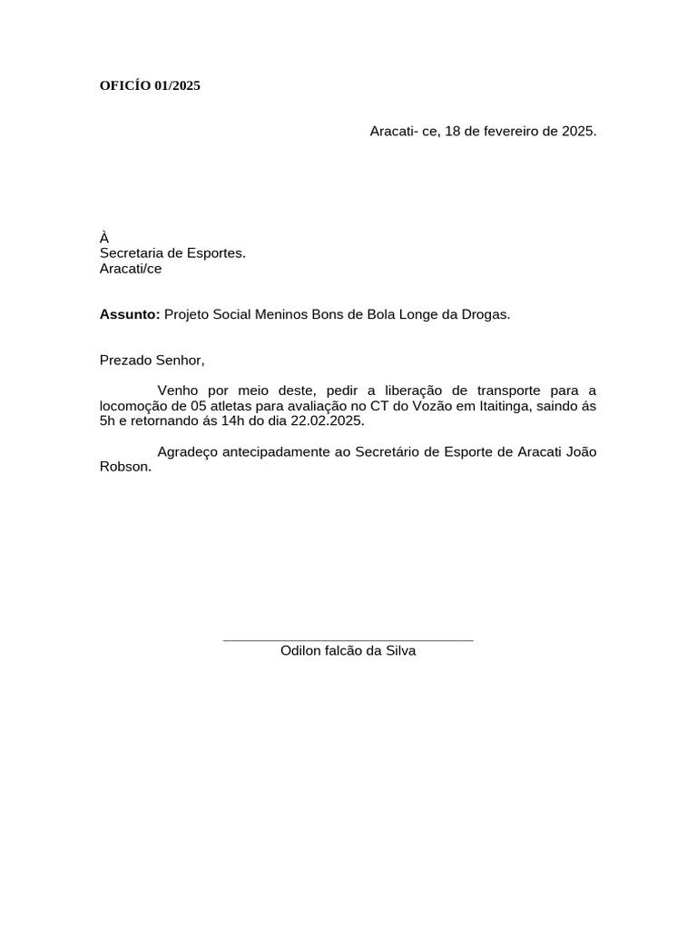 Modelo de Oficio | PDF