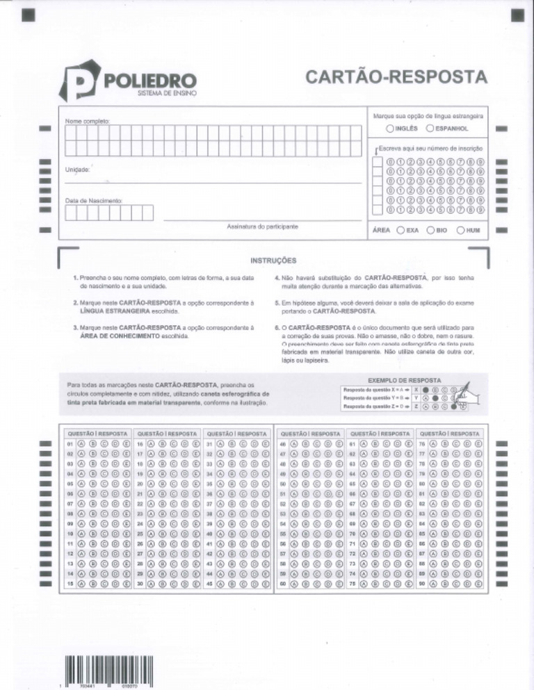 Gabarito Impresso | PDF