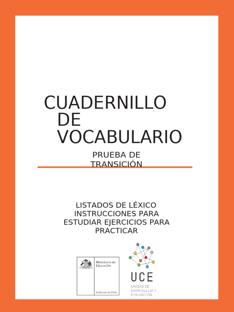 Vocabulario para Prueba de Transición | PDF | Léxico