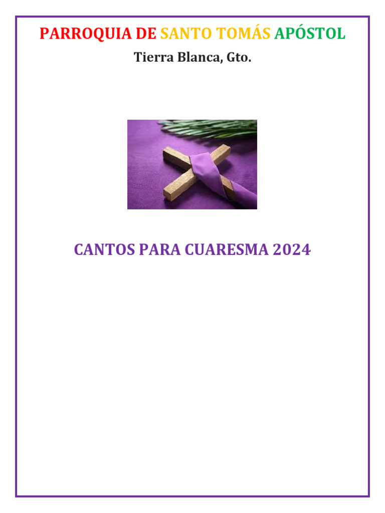 Cantos Cuaresma 2024 | PDF | Cristo (título) | Perdón