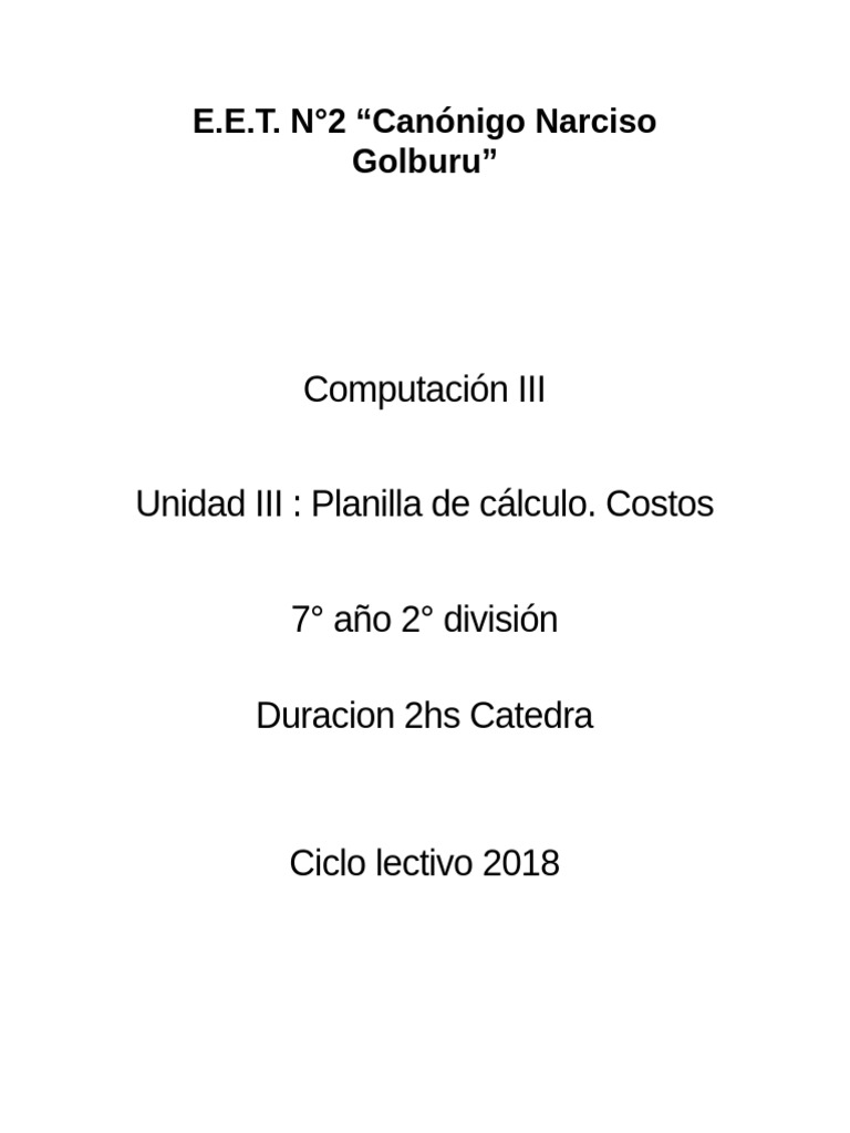Proyecto EET2 Computacion III 7° 1° | PDF | Evaluación | Aprendizaje