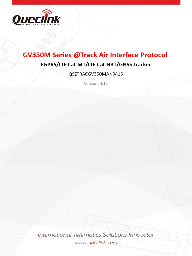 GV350M Series @Track Air Interface Protocol_V4.15 | PDF | Port ...