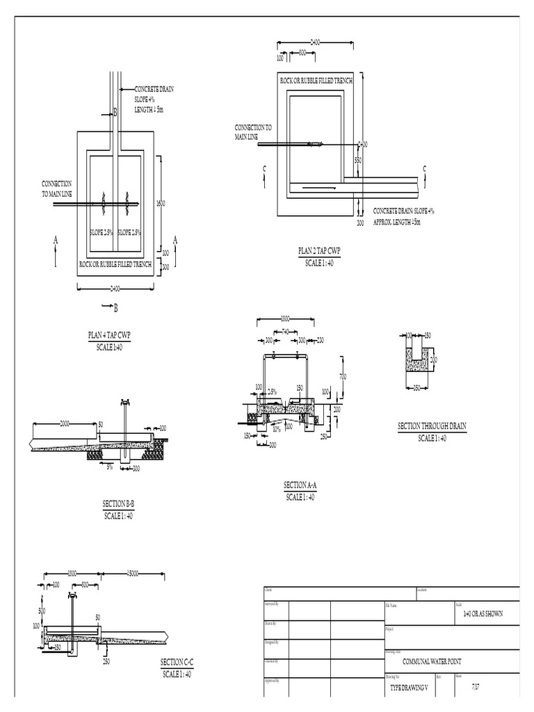 SDC Small Earth Dam Type Drawing V | PDF | Civil Engineering ...
