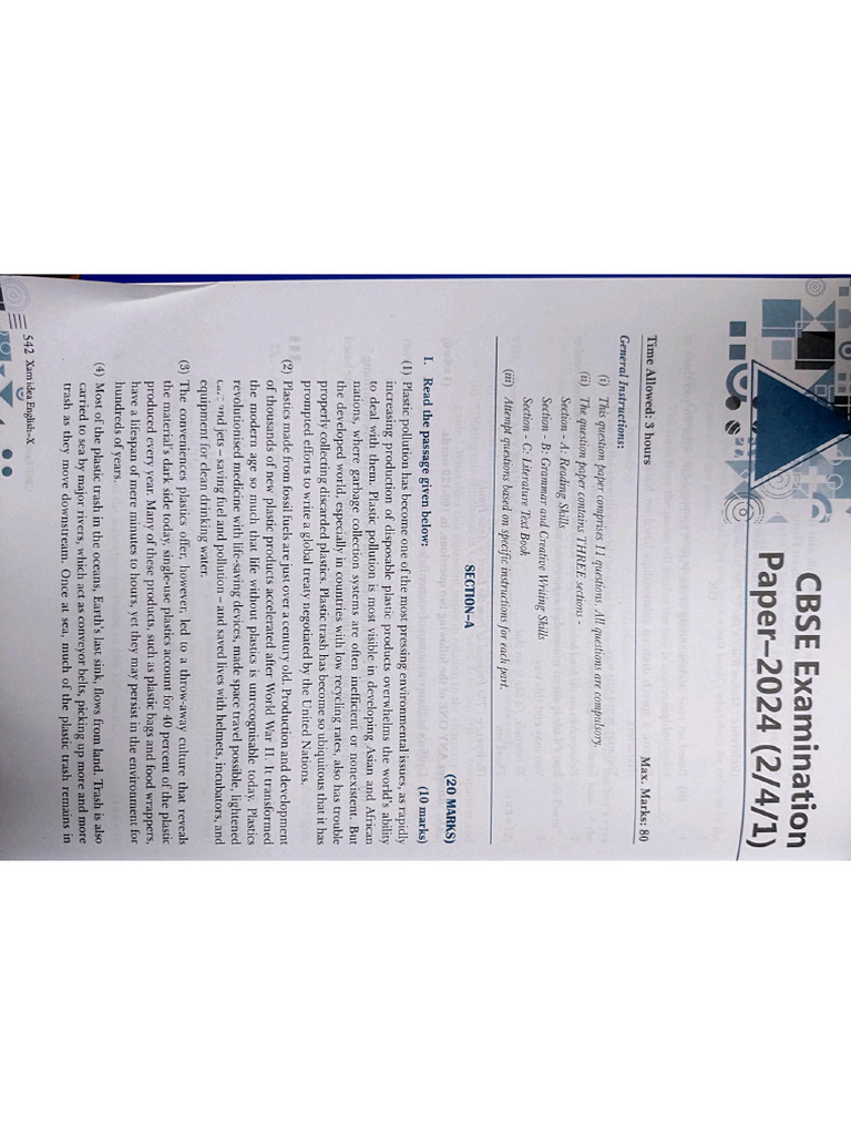 English Practice Paper 1 | PDF
