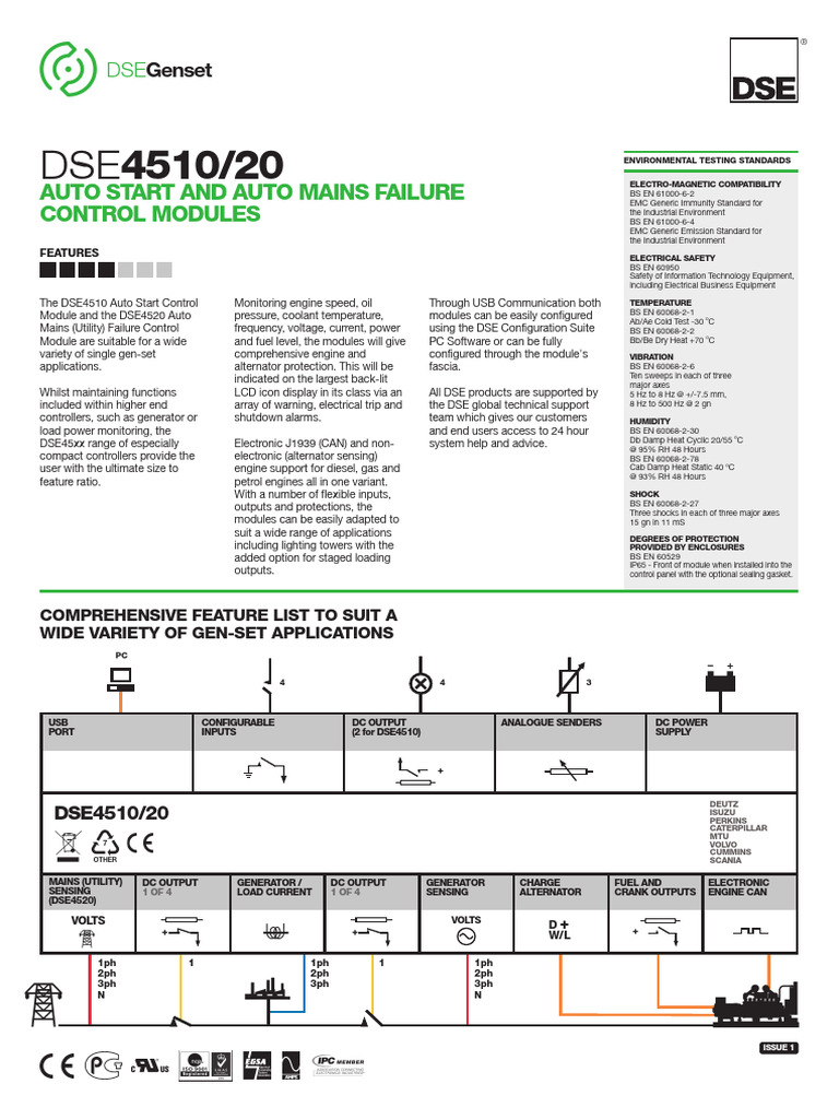 Dse4510 20 | PDF | Mains Electricity | Electromagnetic Compatibility