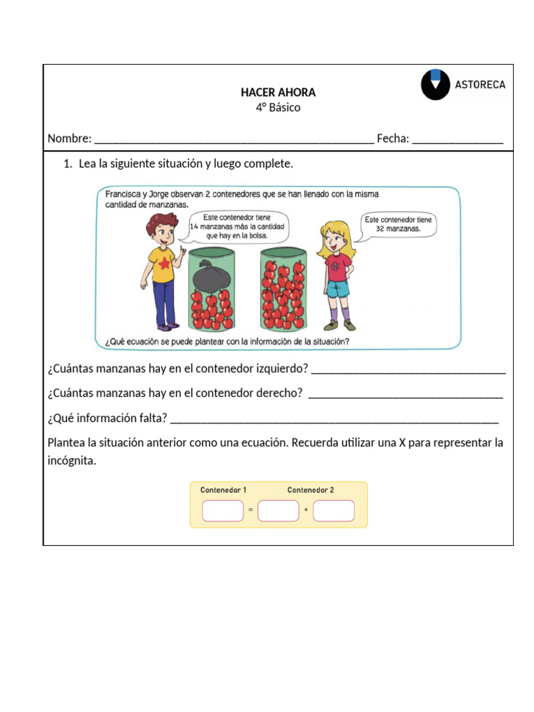 Patrones y Álgebra - Comprender Ecuaciones | PDF