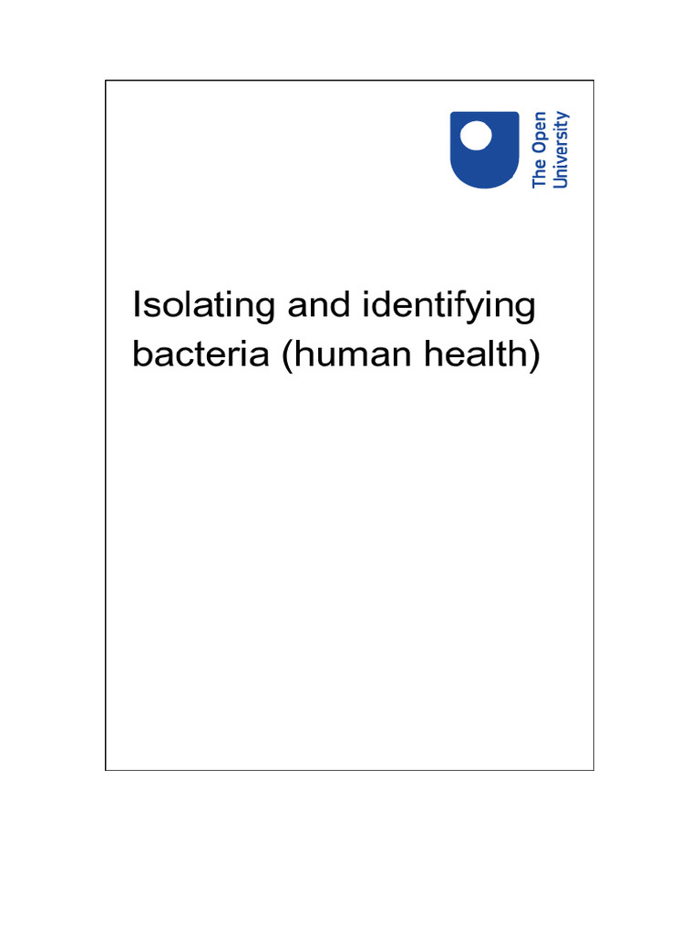 Isolating and Identifying Bacteria Human Health Printable | PDF ...