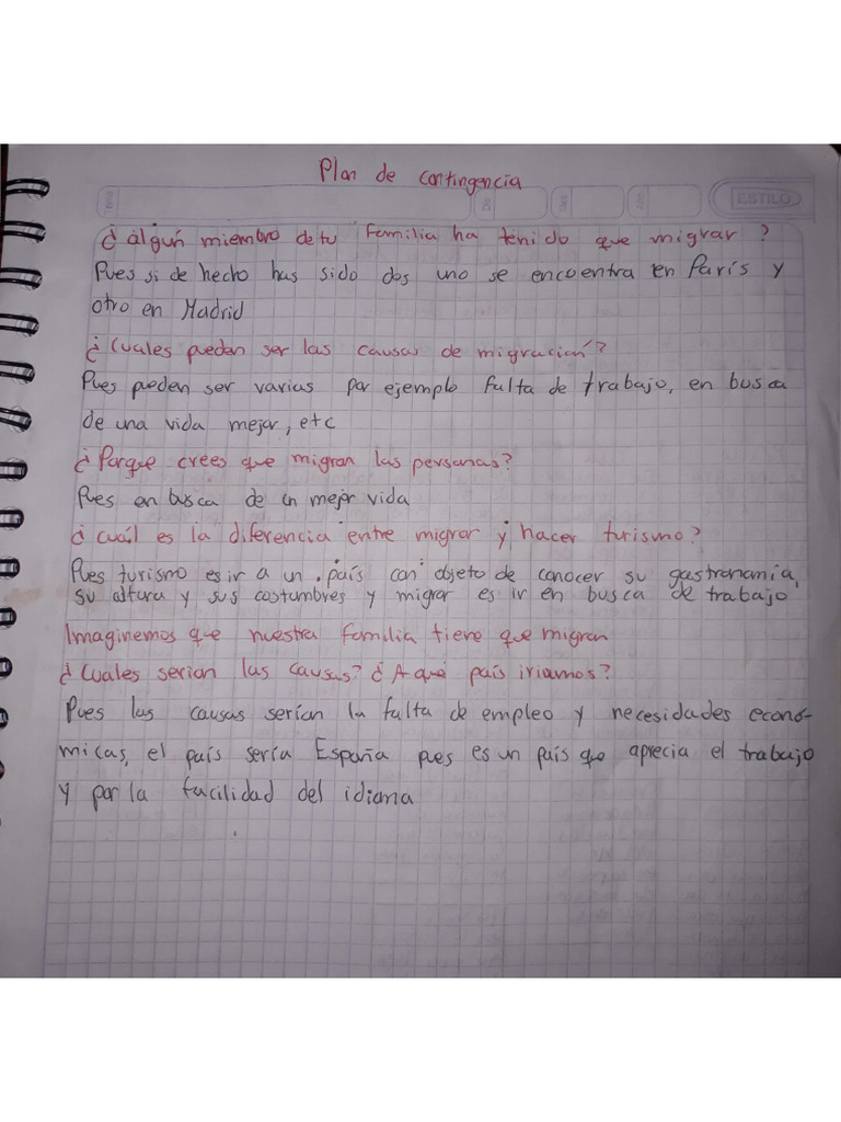 PLan de Contingencia Erick Nicolalde 3A3 | PDF