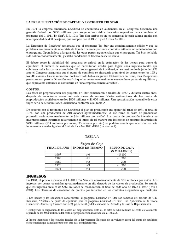 2) Lockheed Tri Star Ce Vapb | PDF | Economias