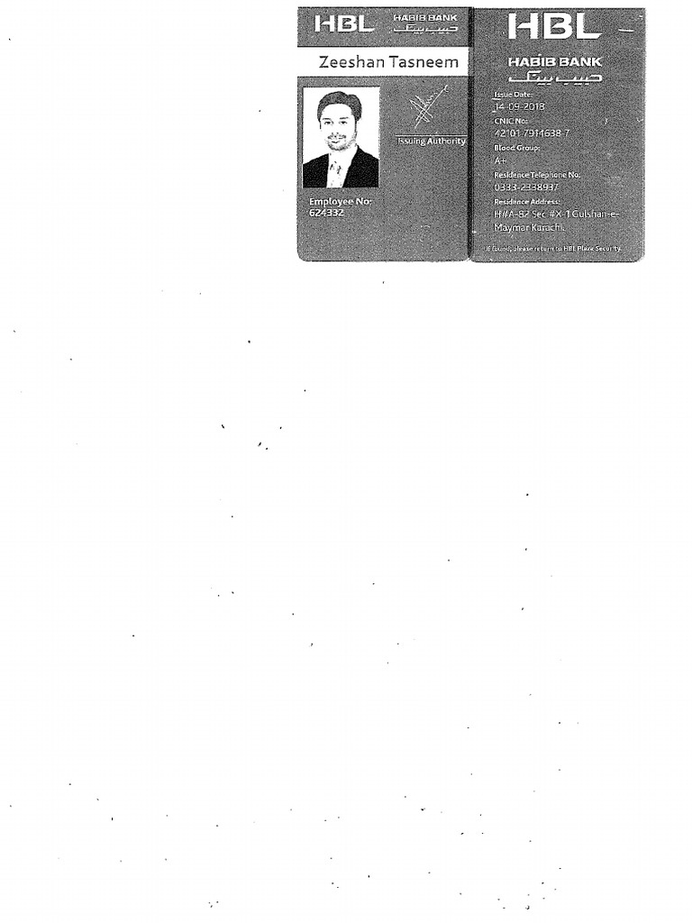 HBL ID Card | PDF